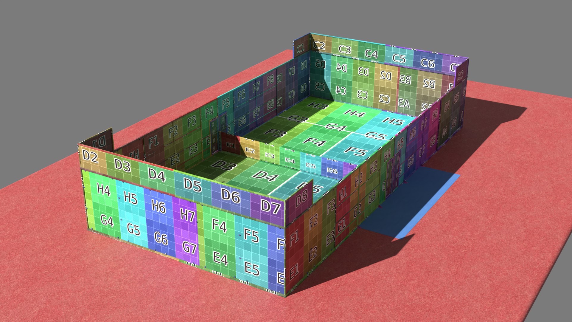 3D Paddle court - Pista de padel - TurboSquid 2147756