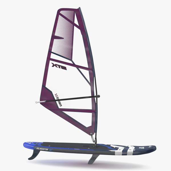 modelo 3d Windsurf SUP Gladiator with STX Sail - TurboSquid 2062624