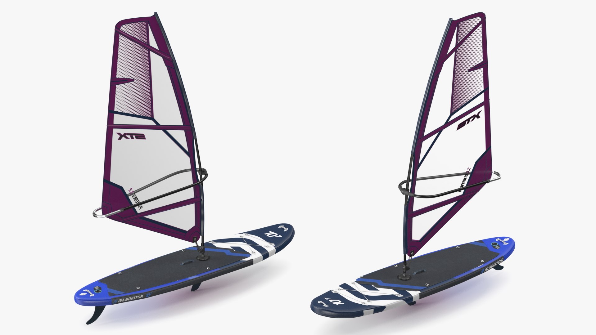 Windsurf SUP Gladiator With STX Sail 3D Model - TurboSquid 2062624