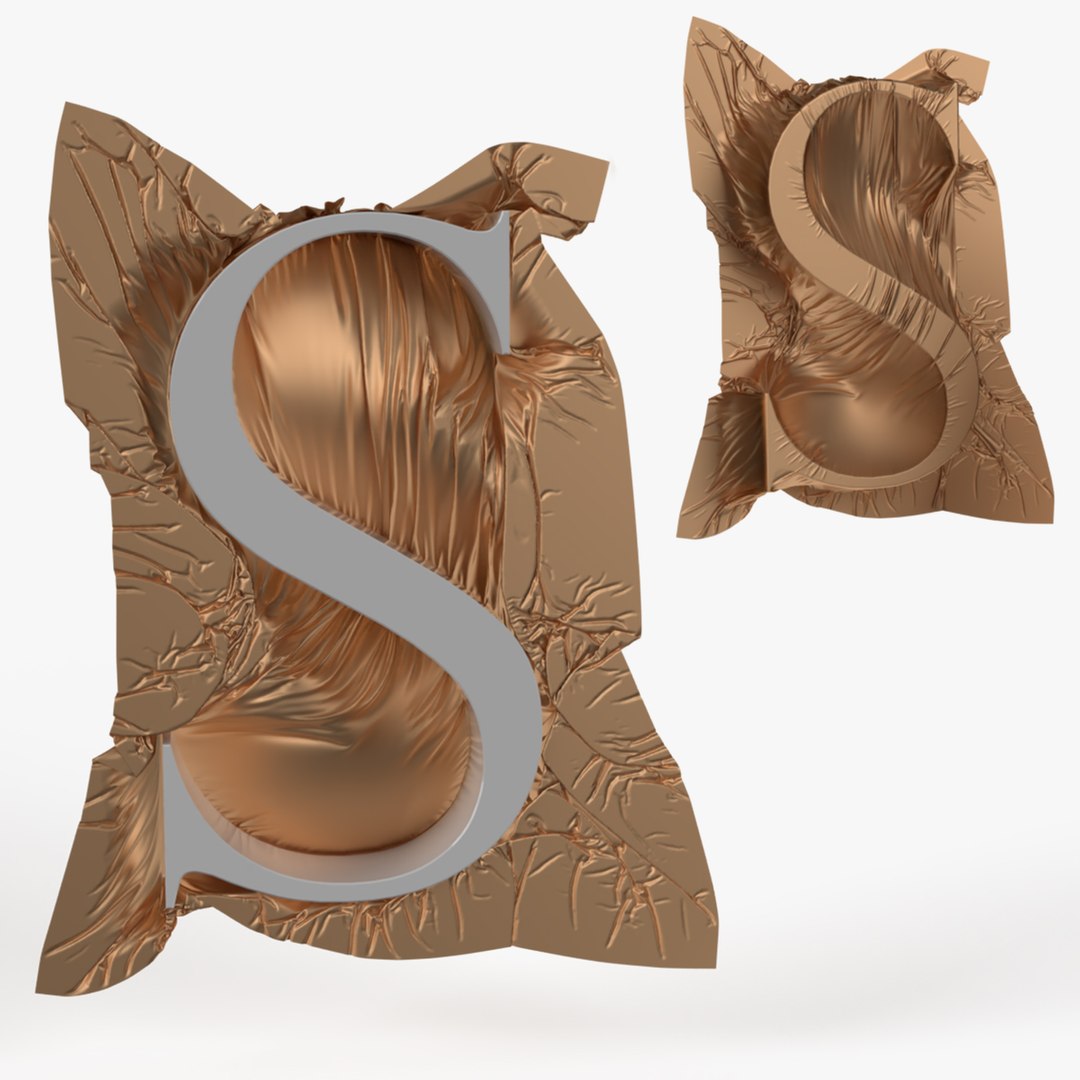 Letter S Fabric Draped 3D Model - TurboSquid 1711460