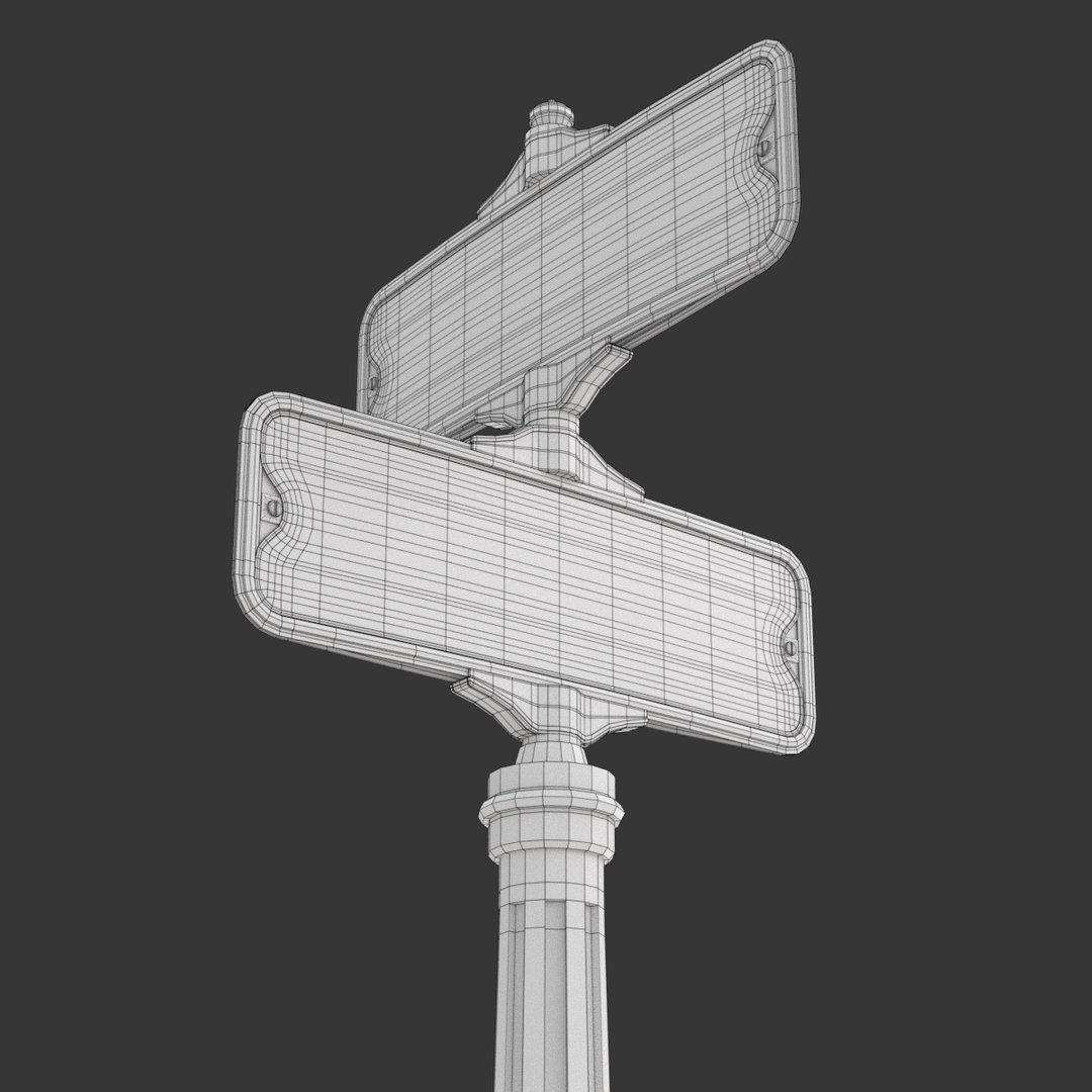 3D Street Sign Retro Model - TurboSquid 1225751