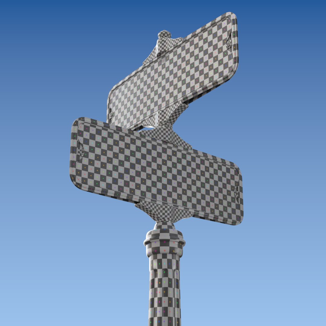 3D Street Sign Retro Model - TurboSquid 1225751