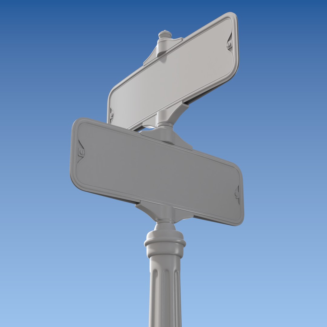 3D Street Sign Retro Model - TurboSquid 1225751