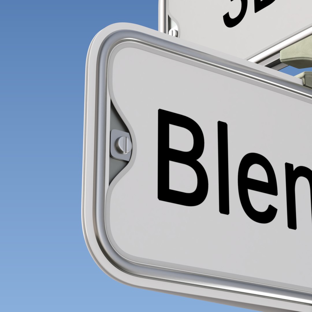 3D Street Sign Retro Model - TurboSquid 1225751