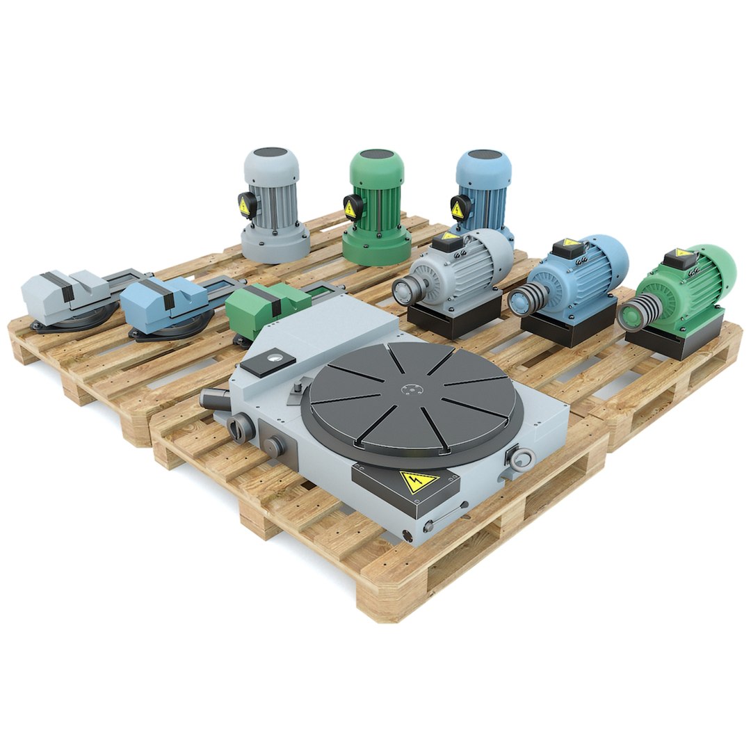 Spare Parts Of Industrial Machine Tools - Collection 2 3D Model ...