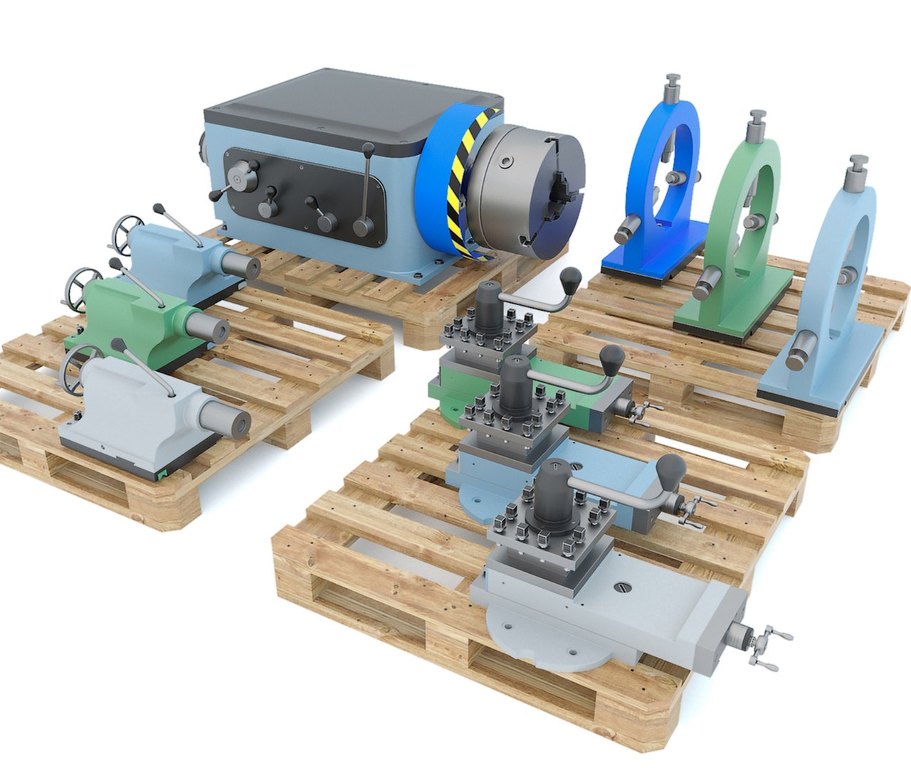 Spare Parts Of Industrial Machine Tools - Collection 2 3D Model ...
