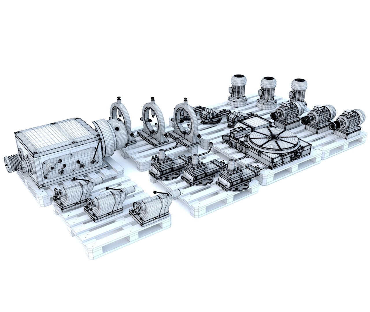 Spare Parts Of Industrial Machine Tools - Collection 2 3D Model ...