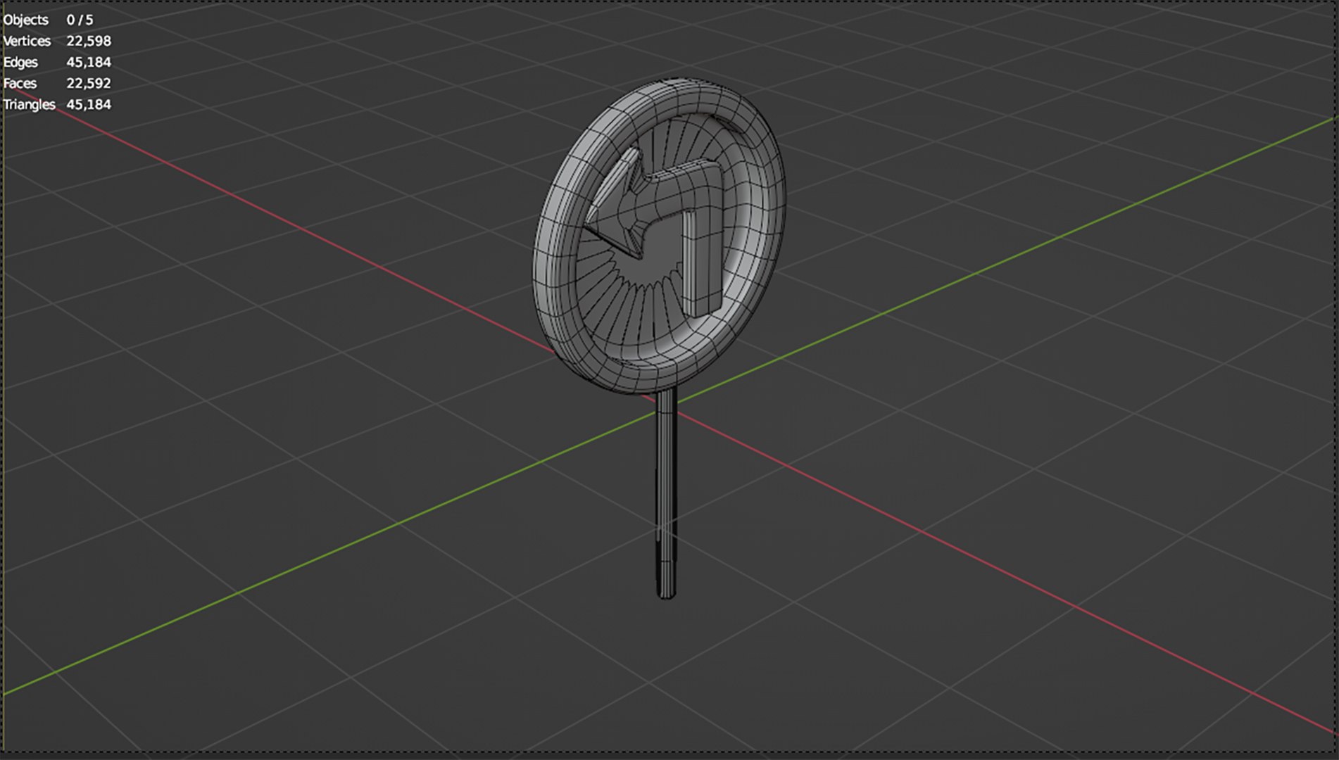 3D Model Turn Left Ahead Sign Cartoon Icon - TurboSquid 2018103