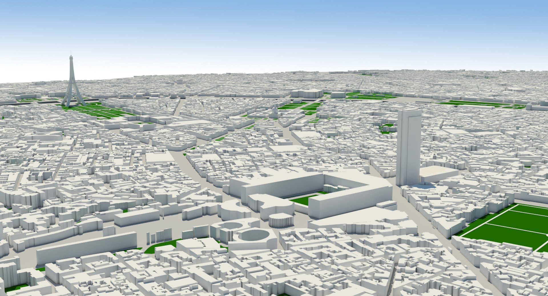 3d Paris Cityscape V1