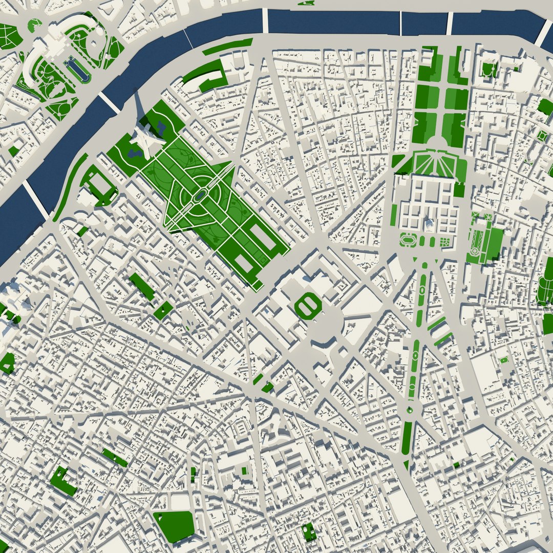 3d Paris Cityscape V1
