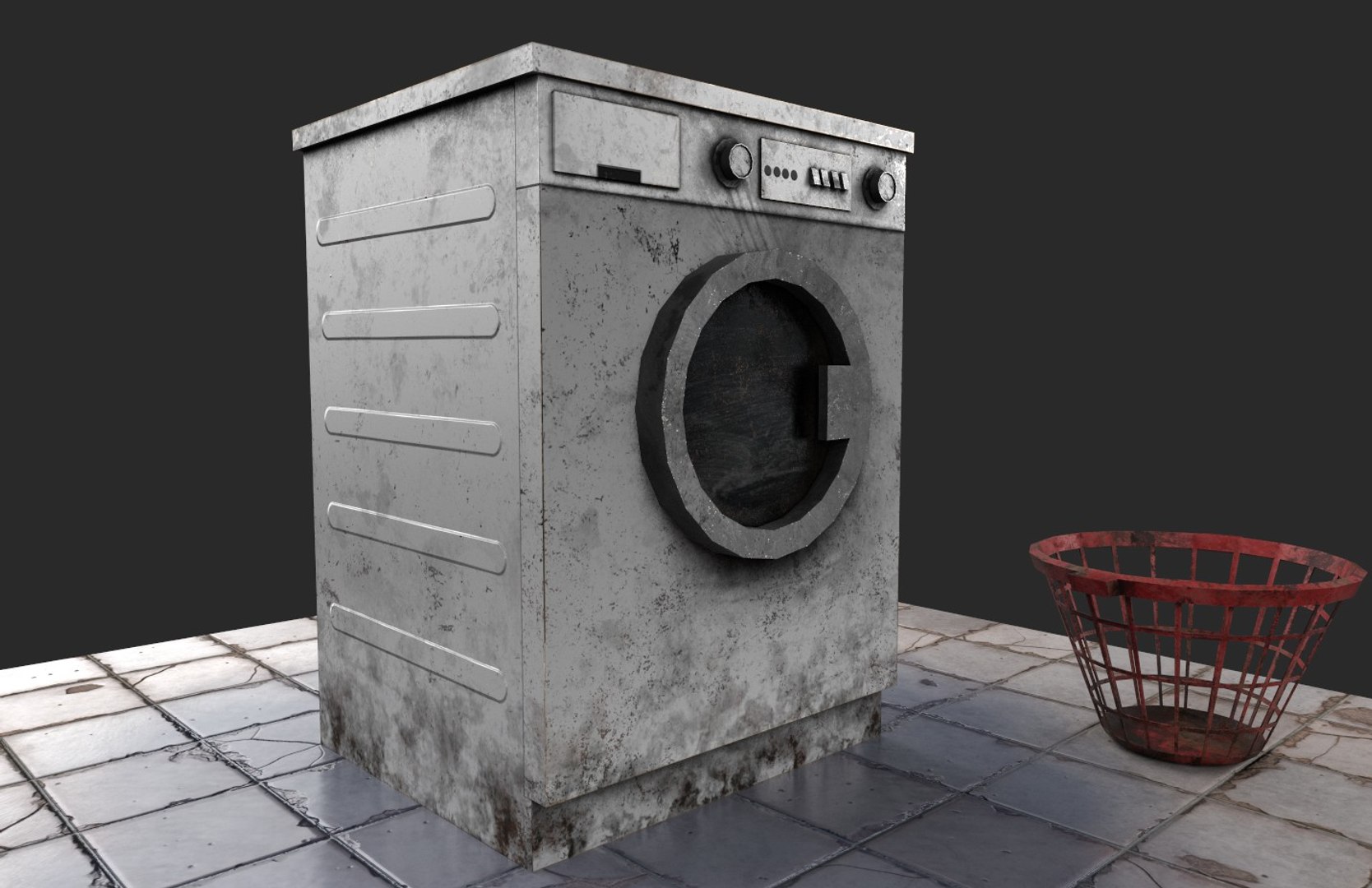 3D Low-poly Washing Machine - TurboSquid 1650458