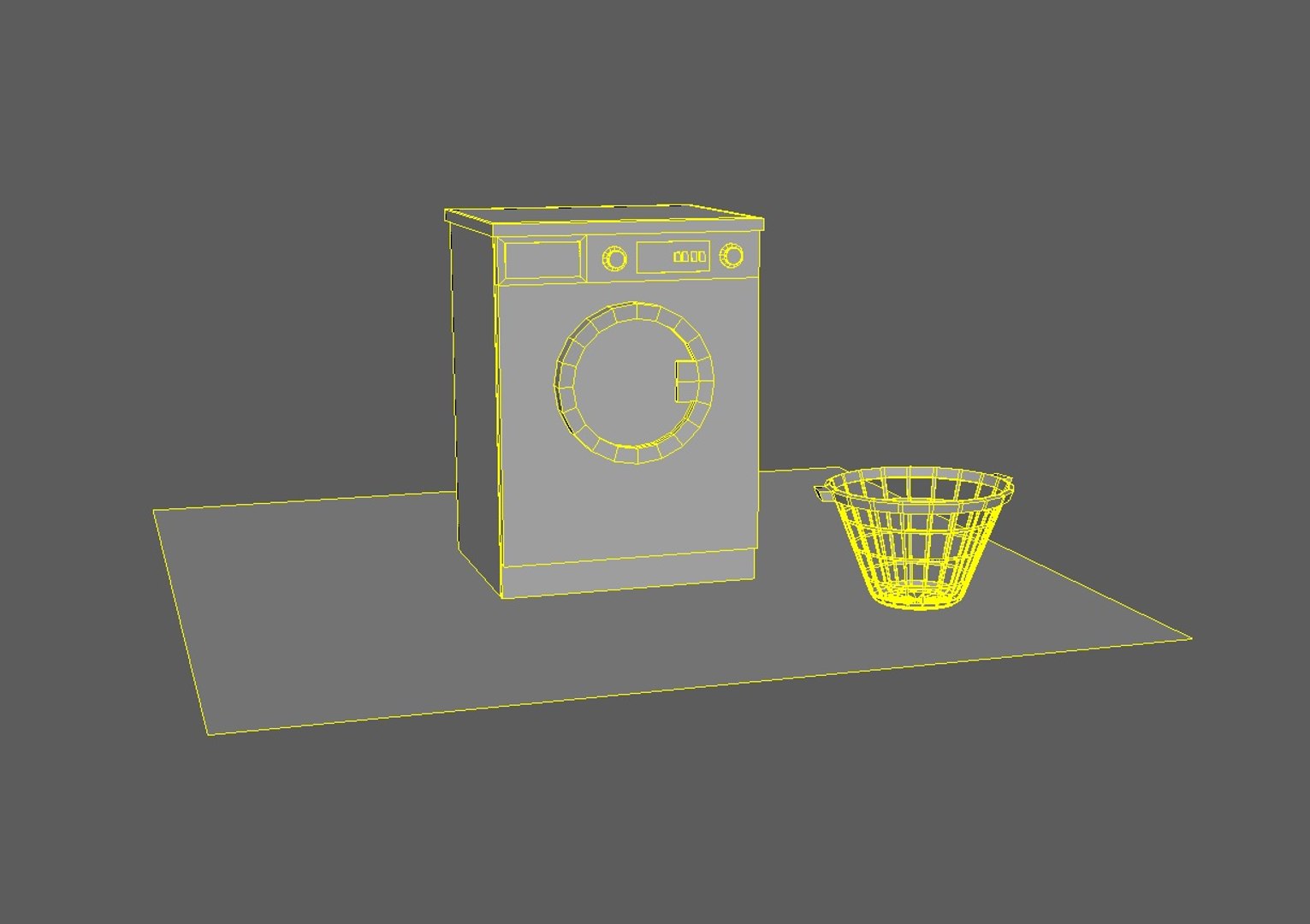 3D Low-poly Washing Machine - TurboSquid 1650458