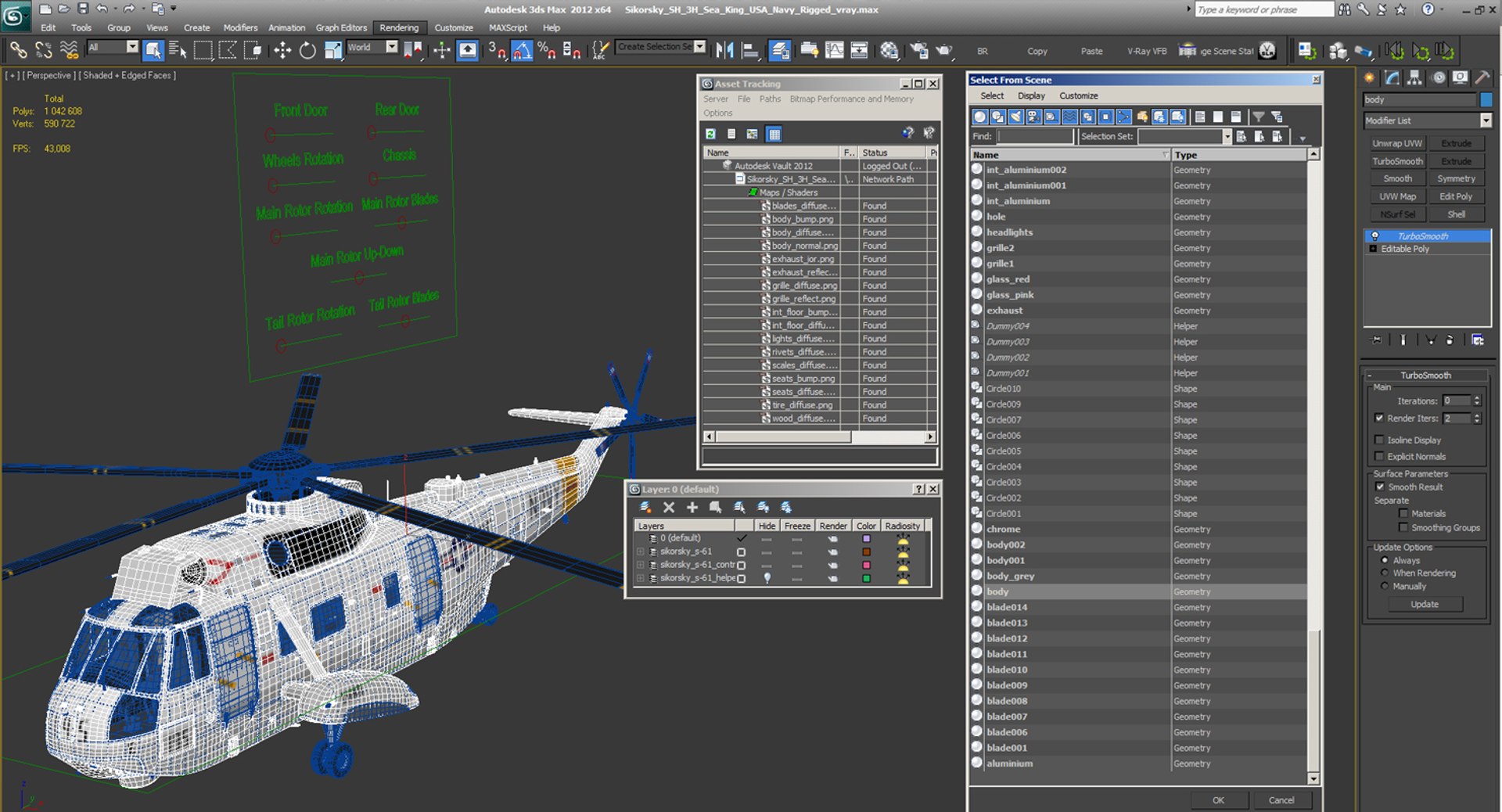 3D Sikorsky Sh-3h Sea King - TurboSquid 1283348