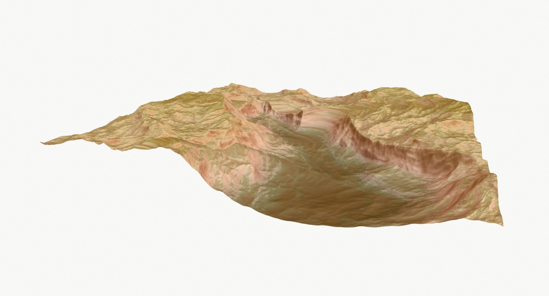 3d hills cliffs terrain