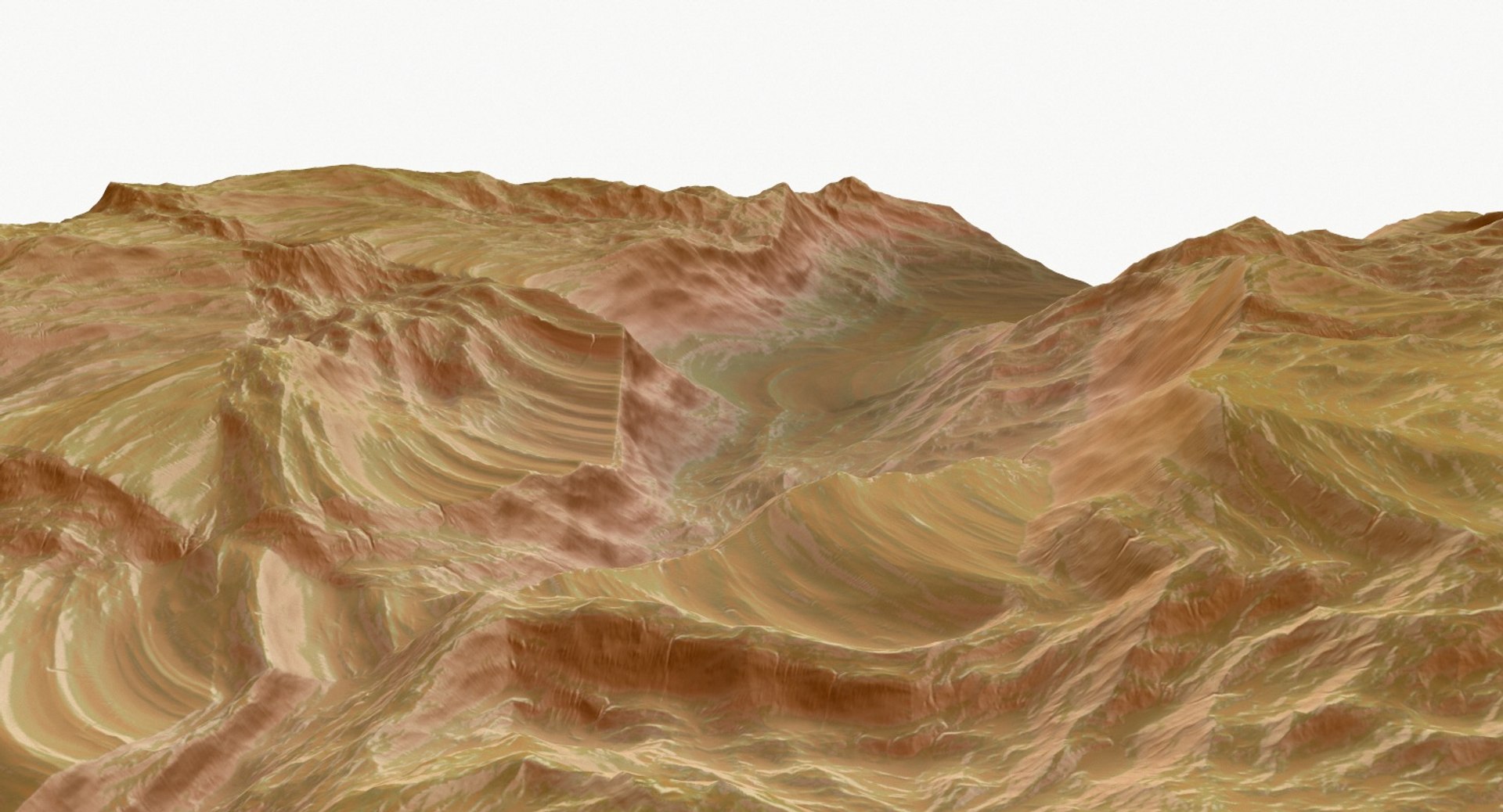 3d hills cliffs terrain