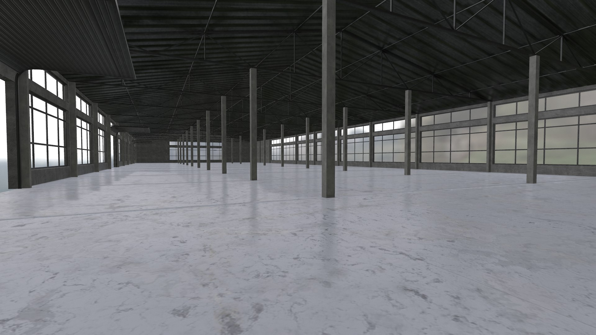 3D Modular Warehouse Interior Model - TurboSquid 1395553