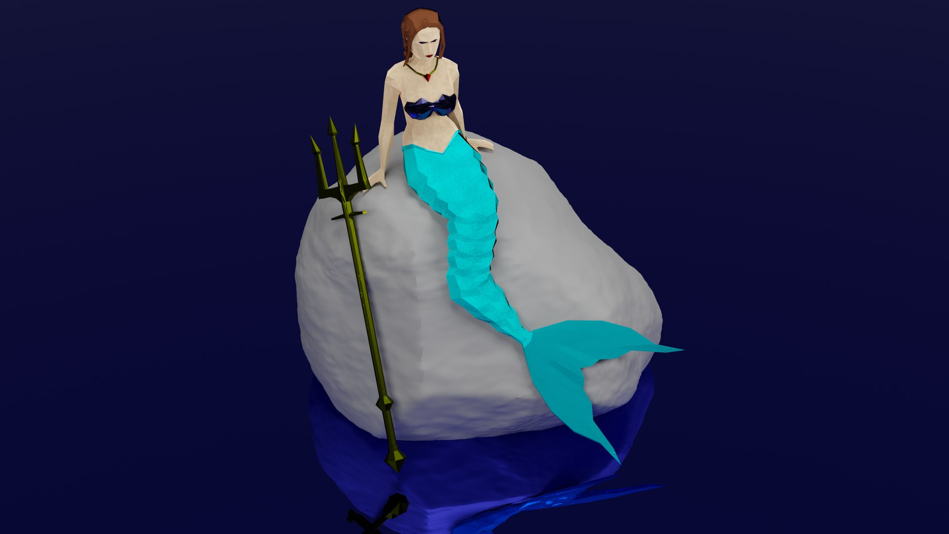 Magical Mermaid Siren Sea maiden Oceanid Lowpoly Rigged 3D - TurboSquid ...