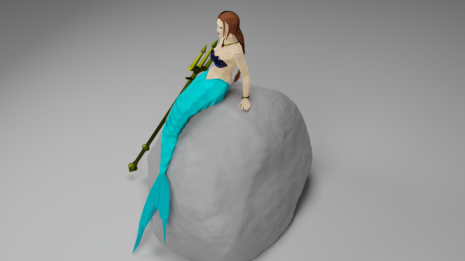 Magical Mermaid Siren Sea maiden Oceanid Lowpoly Rigged 3D - TurboSquid ...
