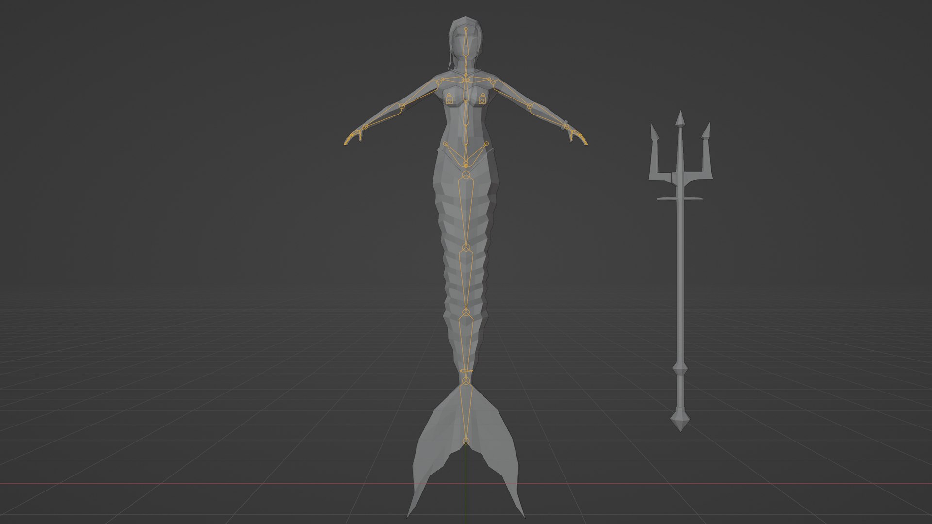 Magical Mermaid Siren Sea maiden Oceanid Lowpoly Rigged 3D - TurboSquid ...