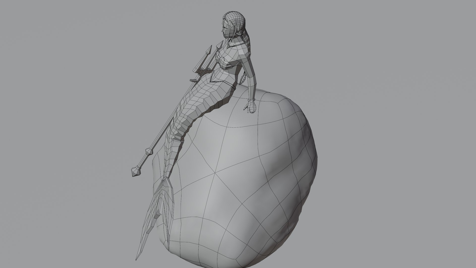 Magical Mermaid Siren Sea maiden Oceanid Lowpoly Rigged 3D - TurboSquid ...