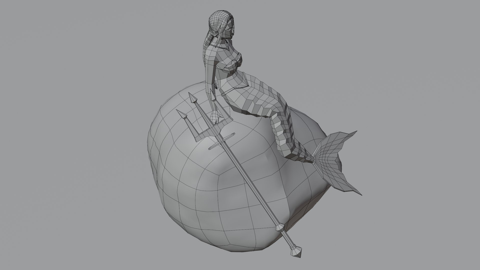 Magical Mermaid Siren Sea maiden Oceanid Lowpoly Rigged 3D - TurboSquid ...