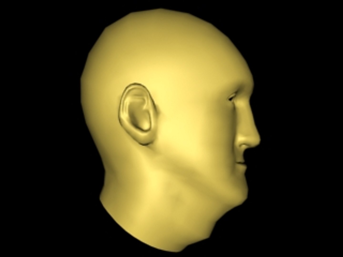 3d Male Mesh Head Model