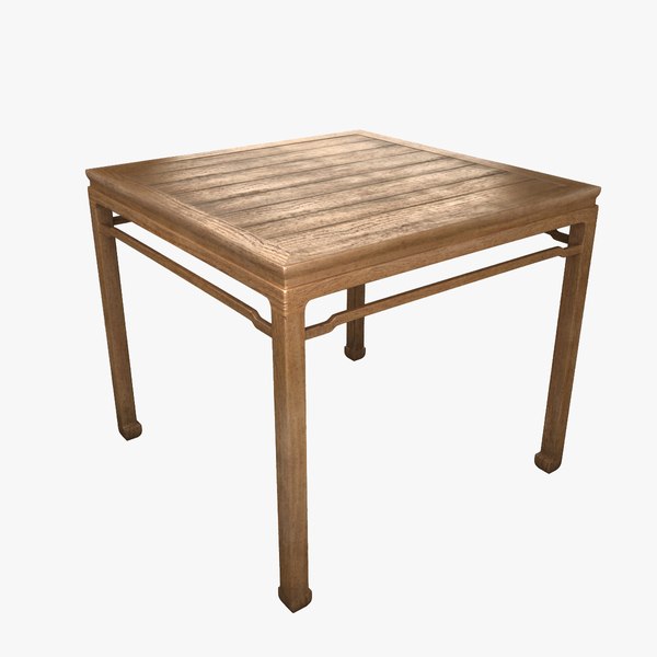 square table furniture pear 3d max