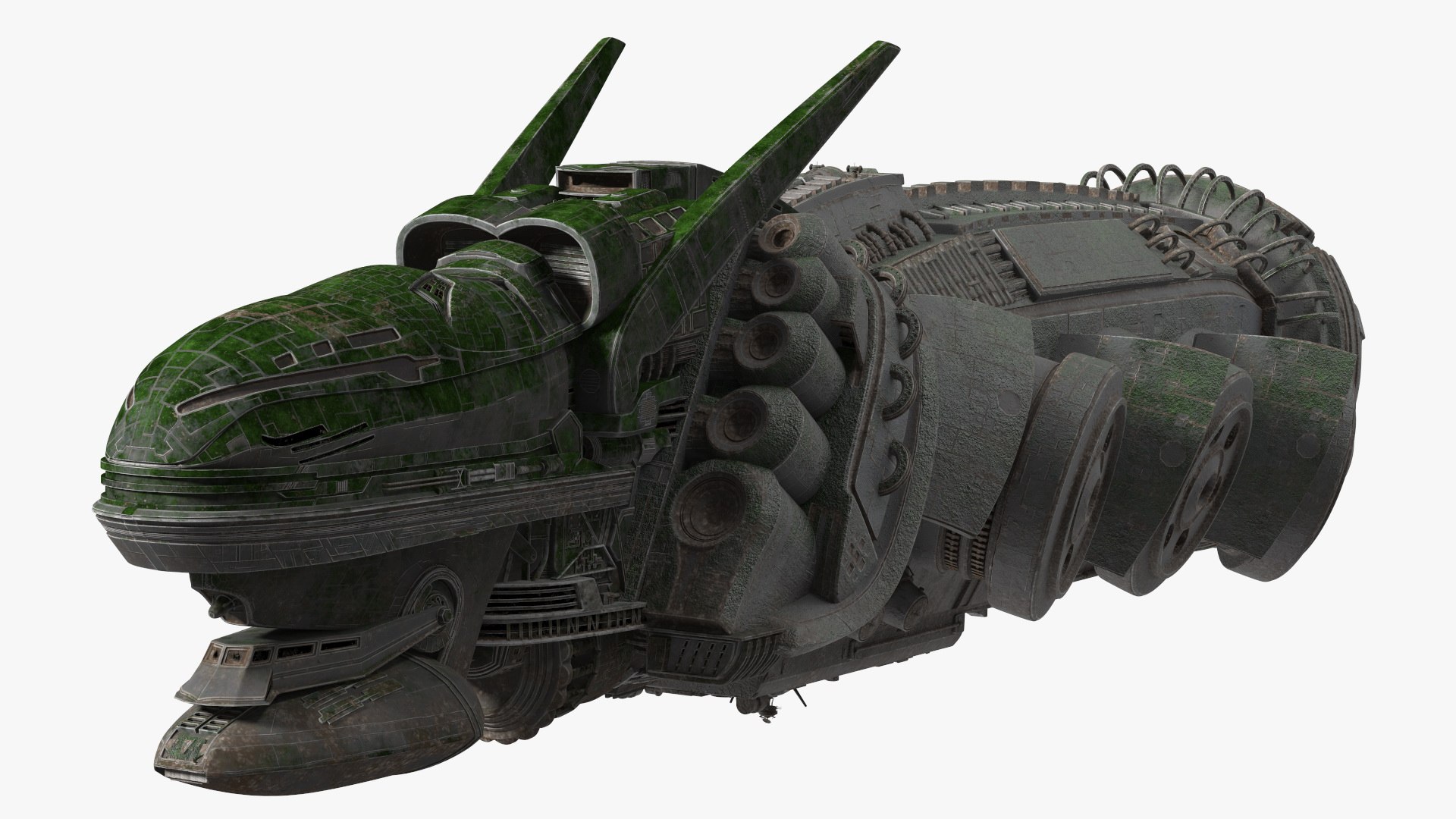3D UFO Spaceship Crash Site - TurboSquid 2139387