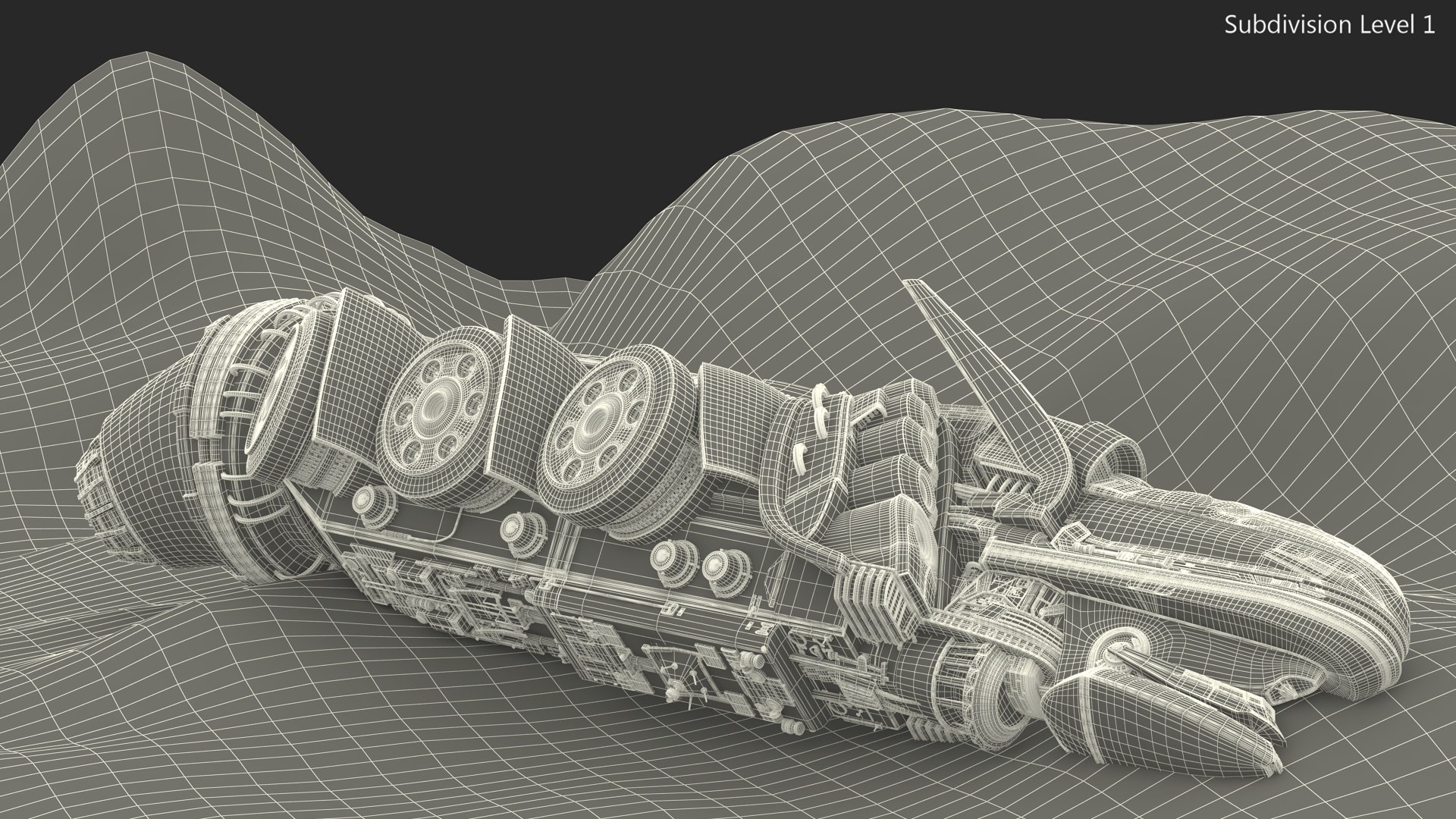 3D UFO Spaceship Crash Site - TurboSquid 2139387