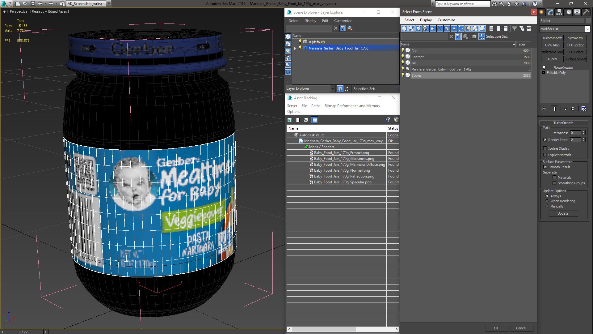 Marinara Gerber Baby Food Jar 170g 3D Model - TurboSquid 2098125