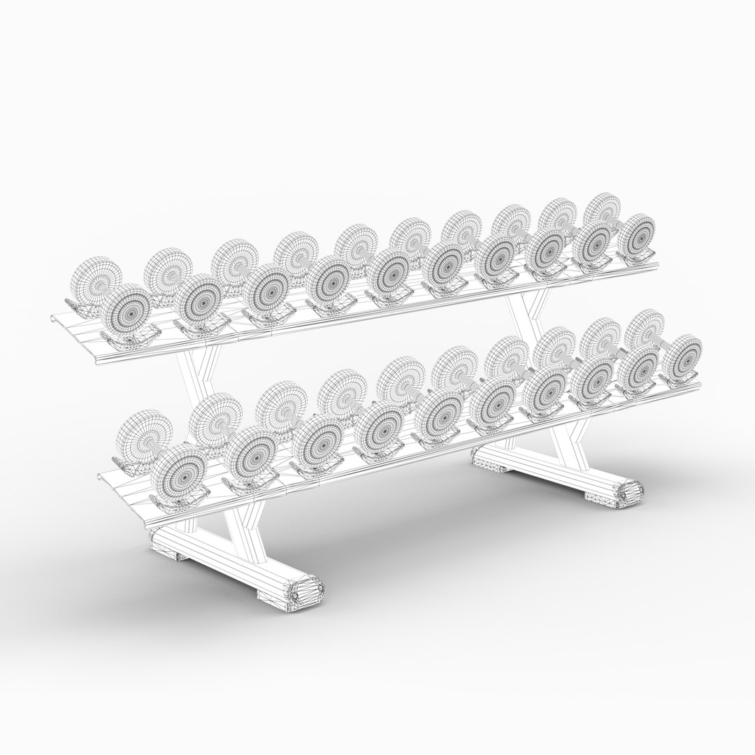 Dumbbell rack 3D model - TurboSquid 1565576