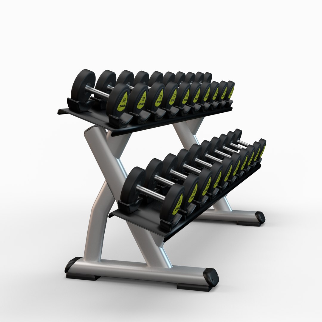 Dumbbell rack 3D model - TurboSquid 1565576