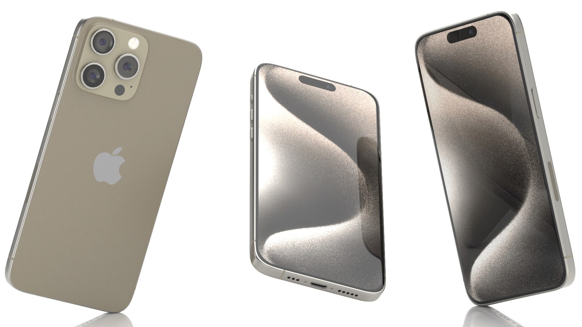 Apple IPhone 15 Pro Max Natural Titanium Model - TurboSquid 2260054