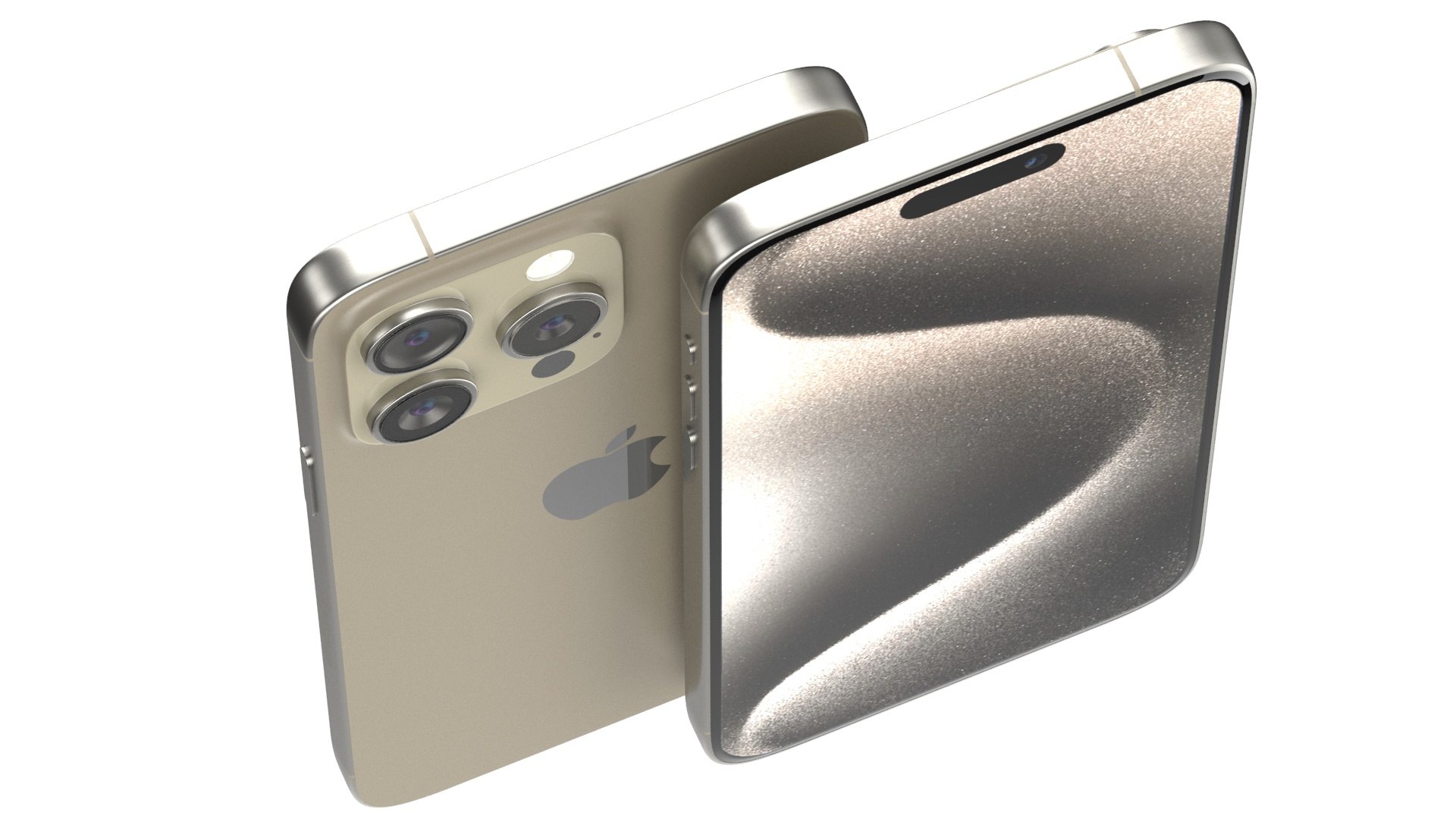 Apple IPhone 15 Pro Max Natural Titanium Model - TurboSquid 2260054