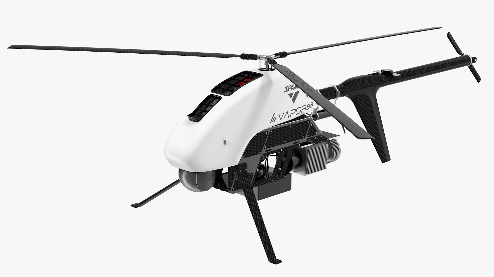 Vapor 55 helicopter uav drone model - TurboSquid 1452182