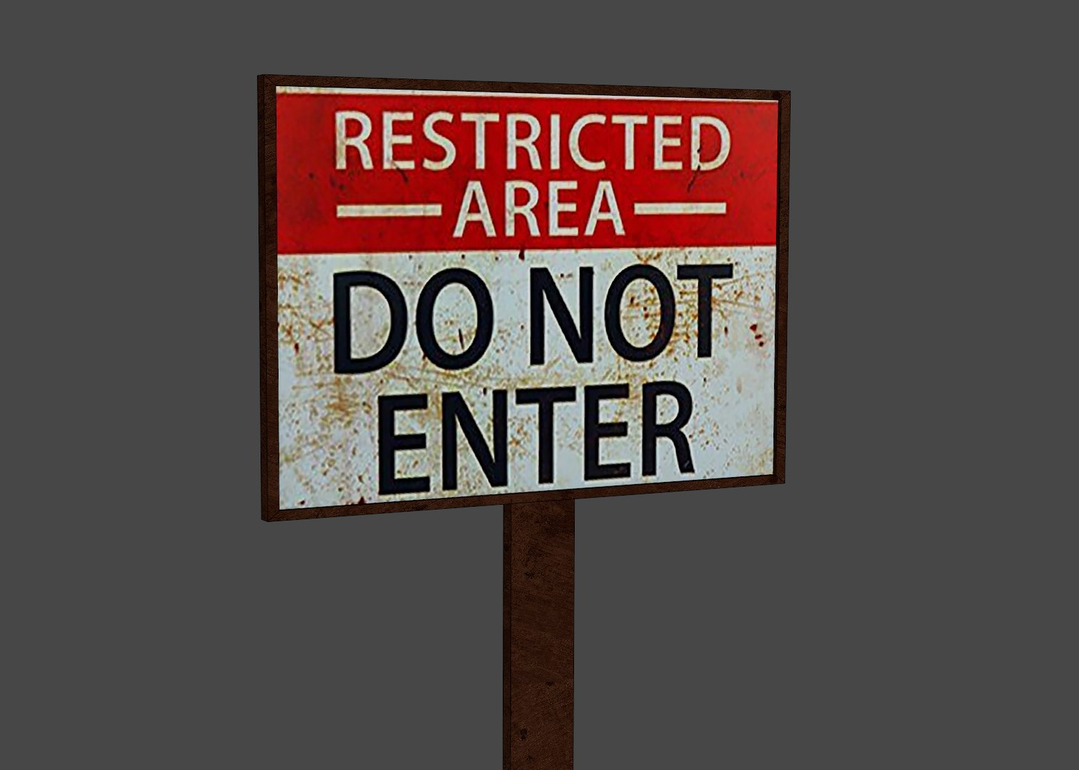 Free 3D Do Not Enter Sign Model - TurboSquid 1810295