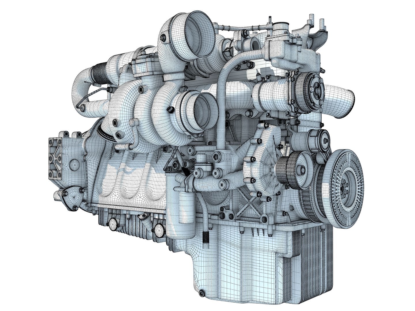 3D Heavy-duty Truck Engine - TurboSquid 1397873