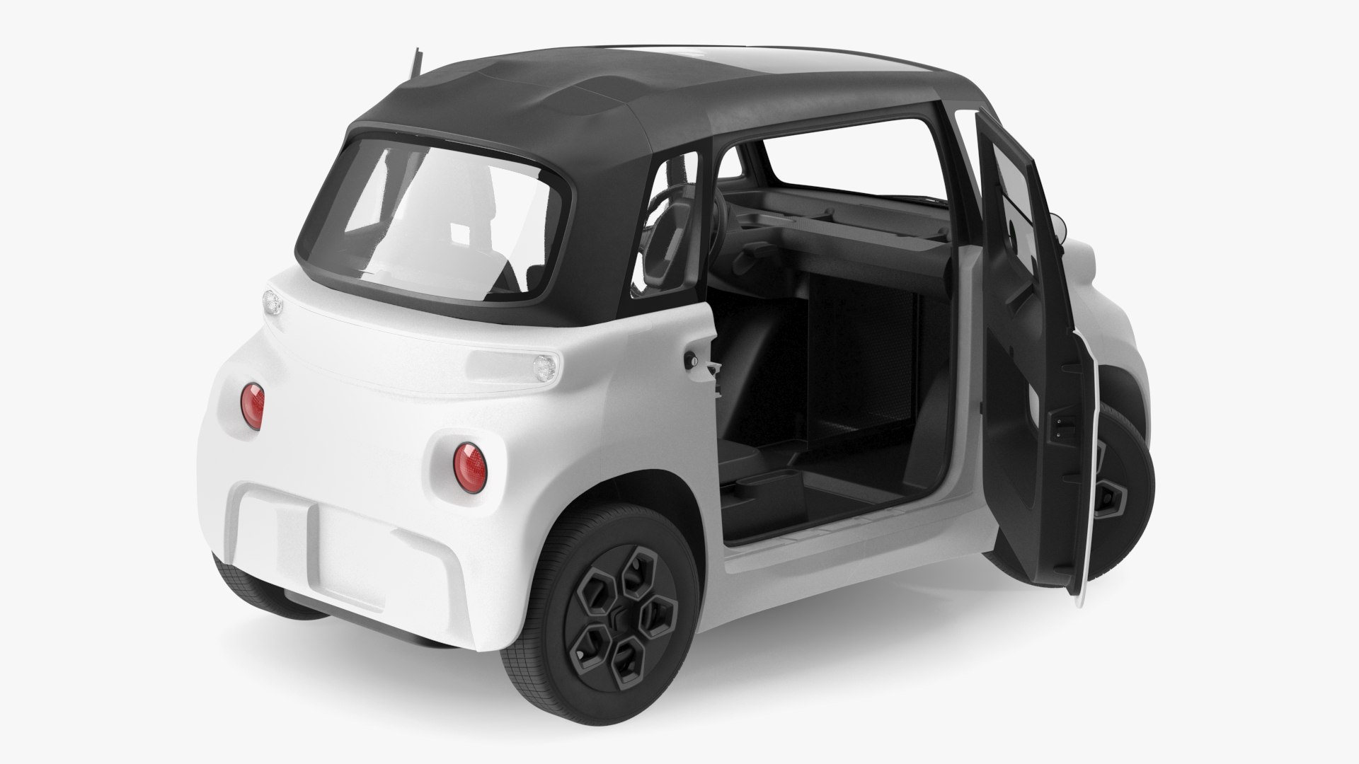 3D Little Electric Car Simple Interior Rigged For Maya - TurboSquid 2111446