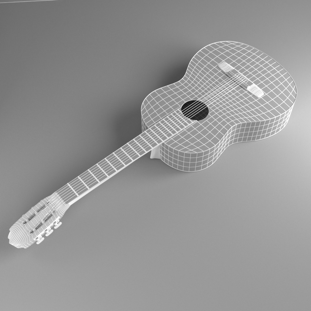 Acoustic guitar model - TurboSquid 1413503