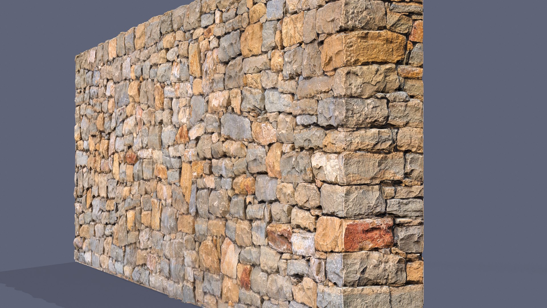 Stone Wall - Photorealistic Archvizready wLOD model - TurboSquid 2156160