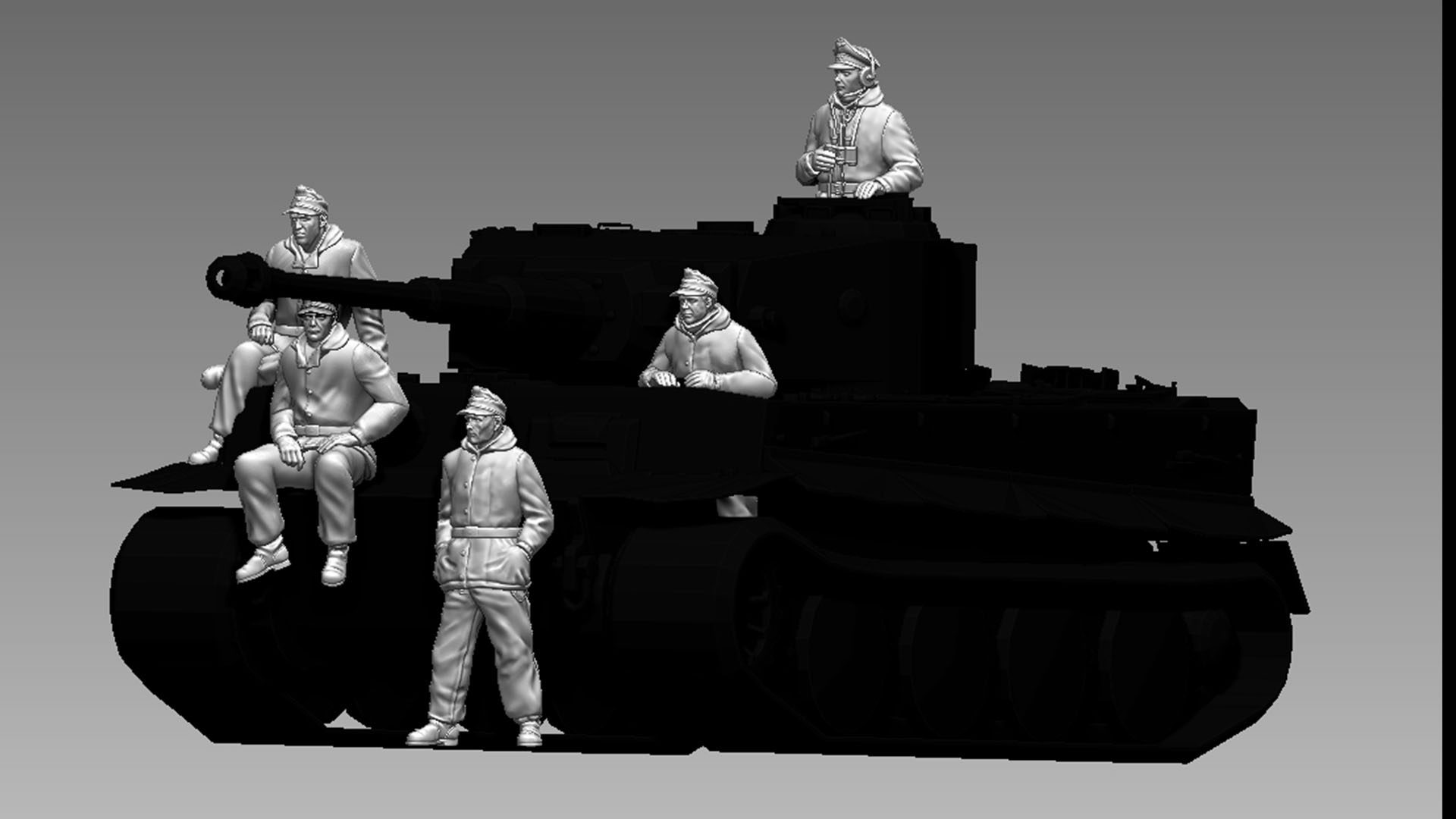 German tank crew ww2 3D model - TurboSquid 1765296