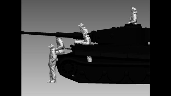 German tank crew ww2 3D model - TurboSquid 1765296