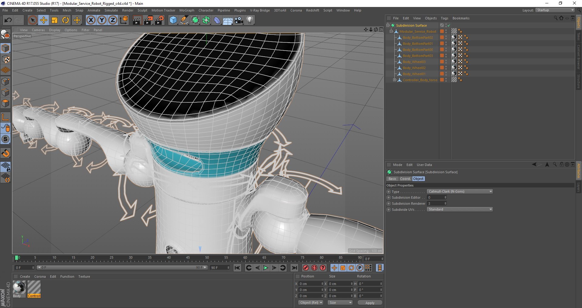 3D modular service robot rigged - TurboSquid 1604196