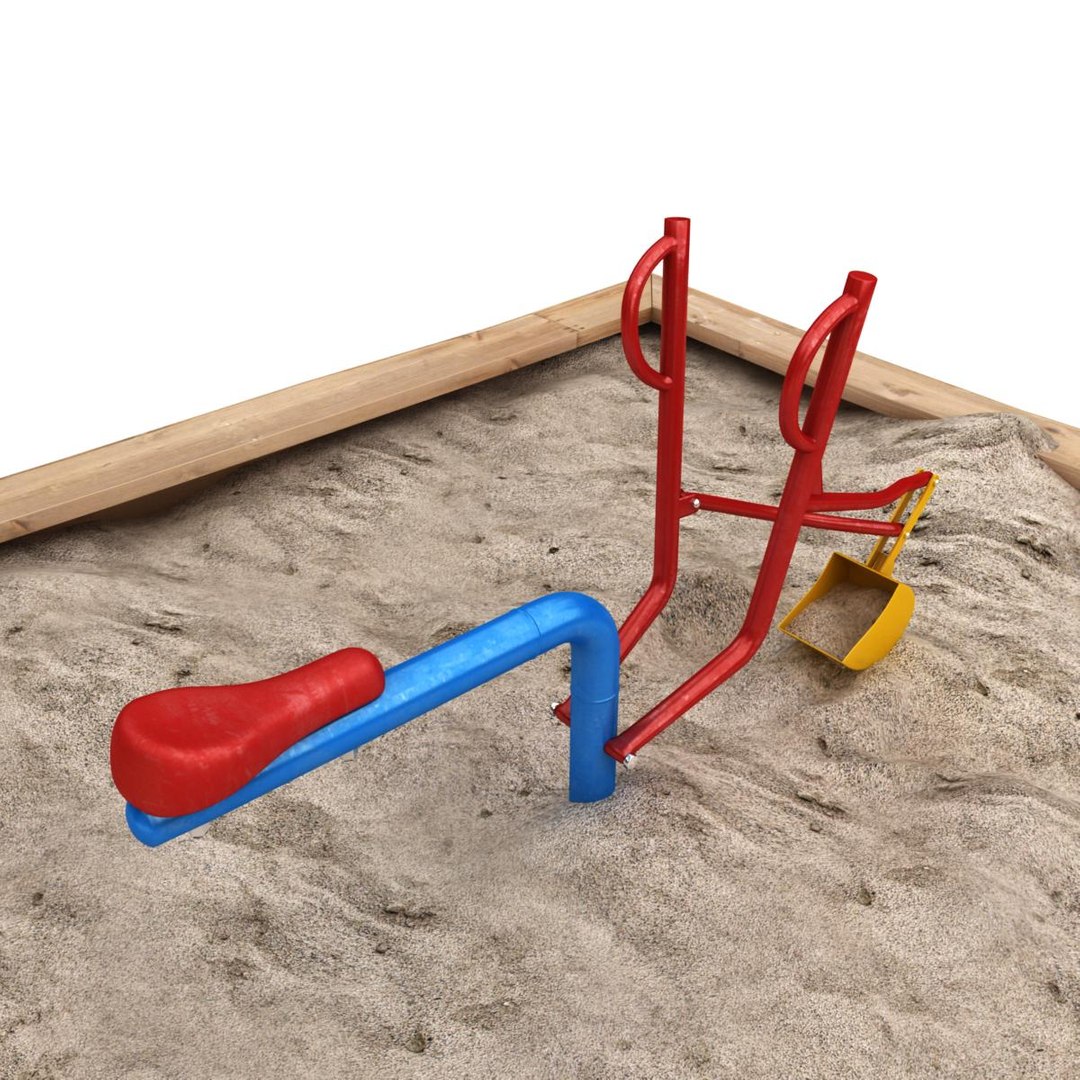 3d sand digger dig model