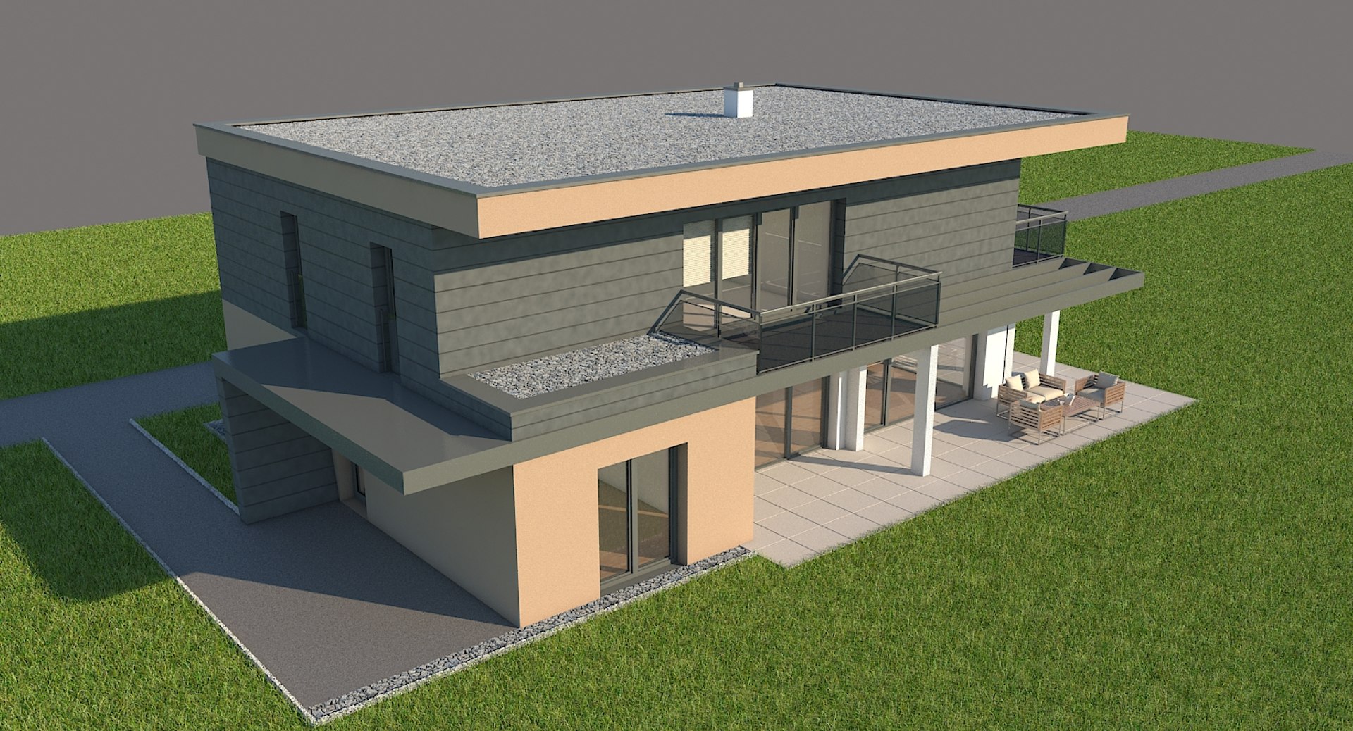 3d Modern Single Family Home