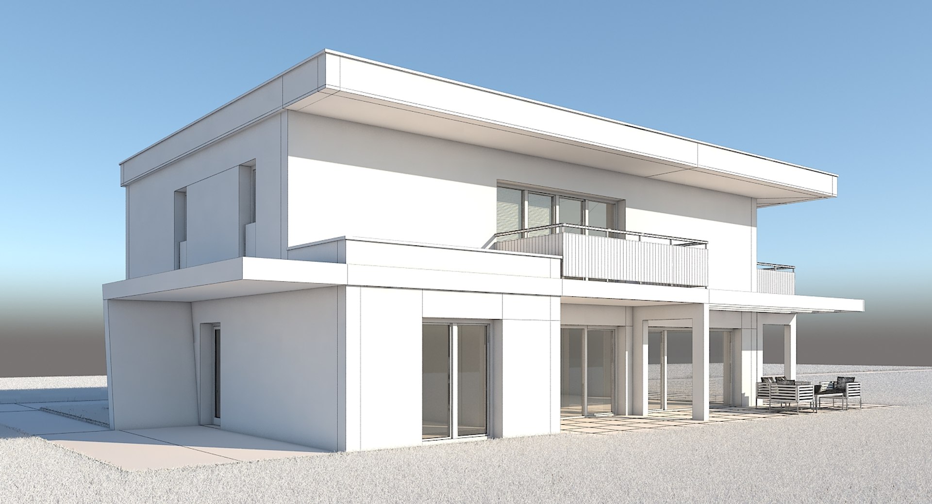 3d Modern Single Family Home