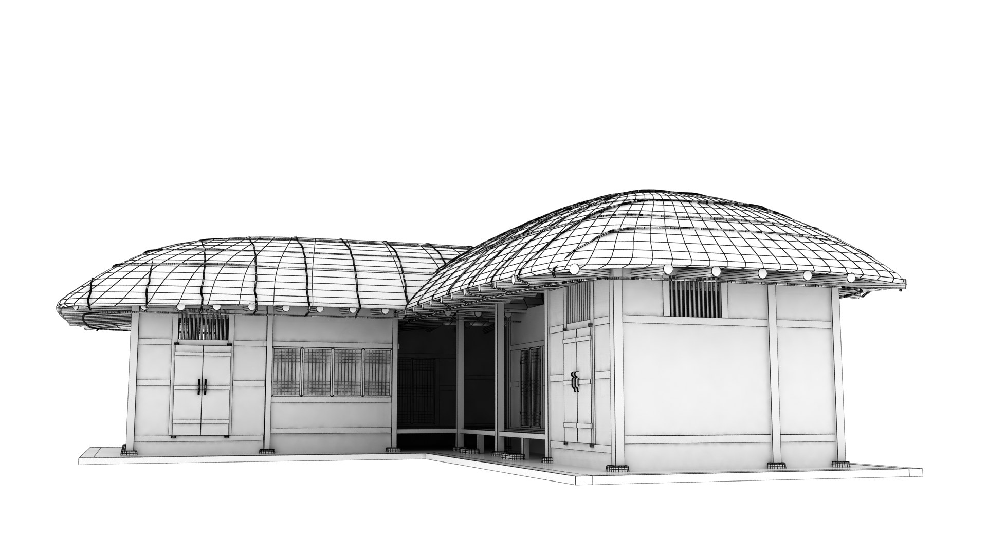 Thatched House V02 KOREA 3D Model - TurboSquid 2099774