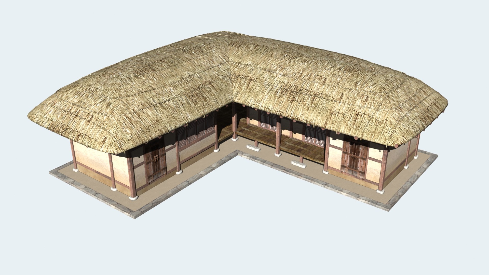 Thatched House V02 KOREA 3D Model - TurboSquid 2099774