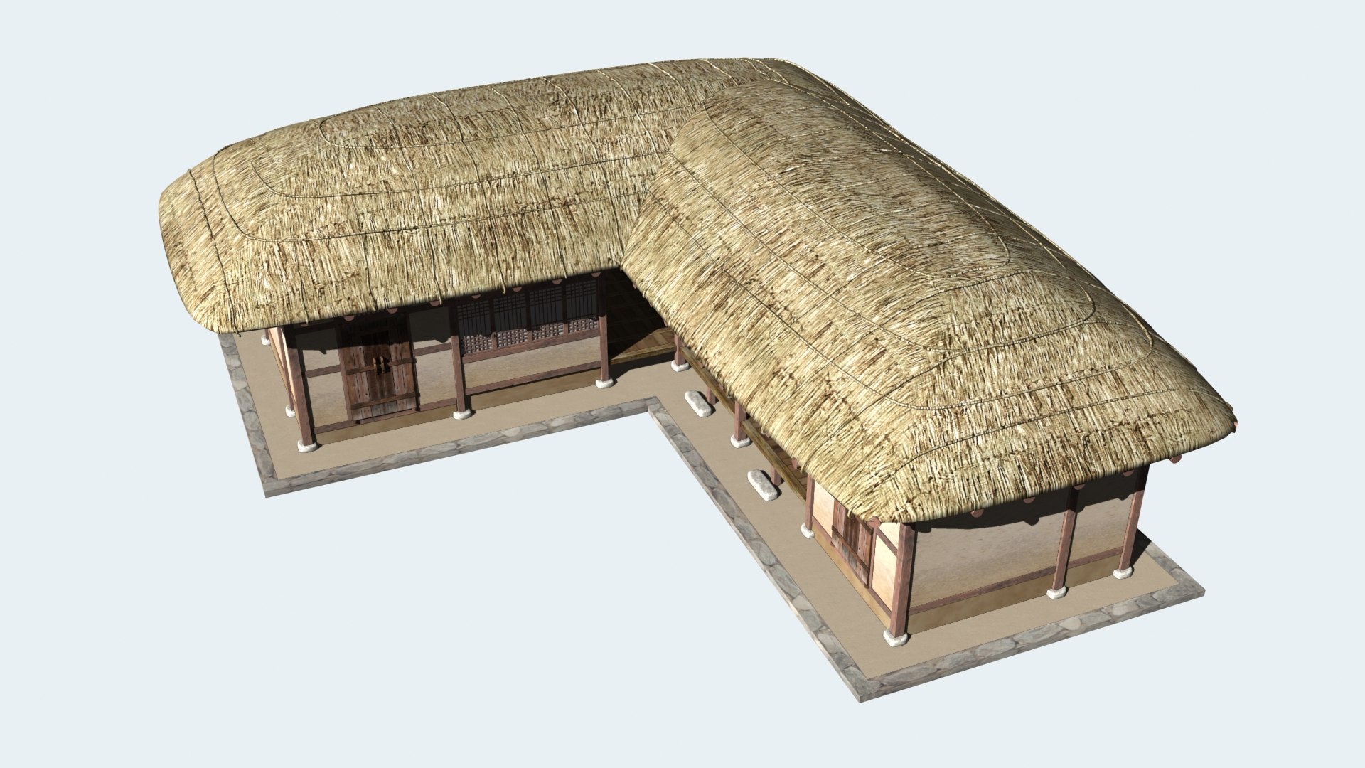 Thatched House V02 KOREA 3D Model - TurboSquid 2099774