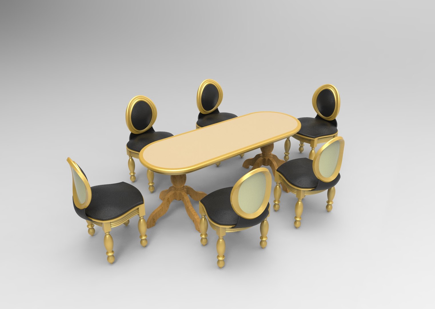 Dining Table Chairs Model - TurboSquid 1345929
